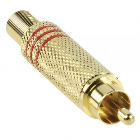 Tulp Stekker - Tulp stekkerSoldeer contacten,Male, Verguld, Knik ...