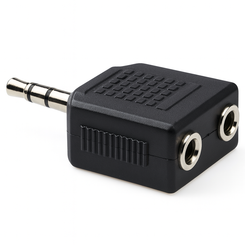 Jack splitter - Merk: Allteq Aansluiting 1: 4-polig 3.5mm jack male ...
