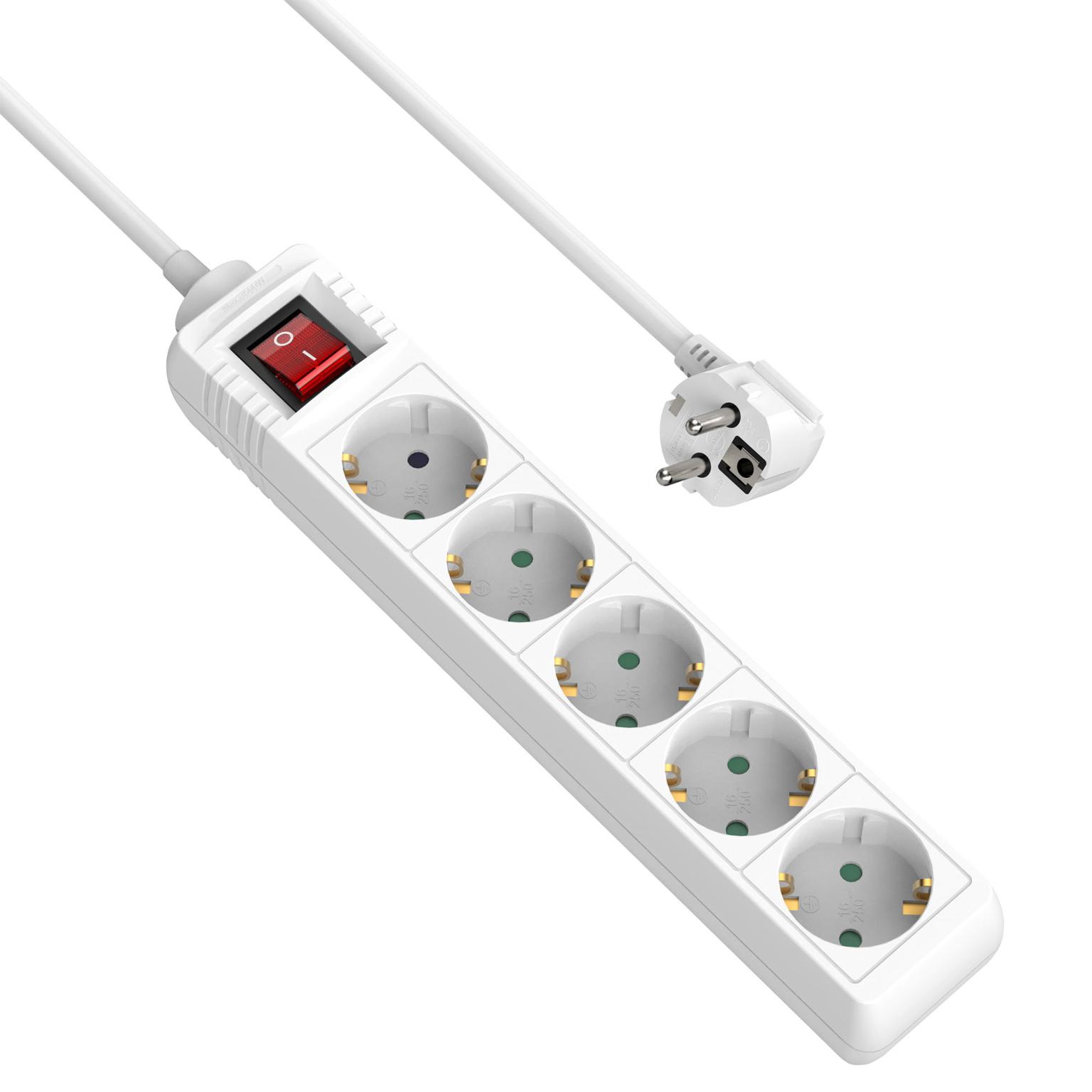 Stekkerdoos 5-voudig Winkel | Stekkerdozen bij allekabels.nl