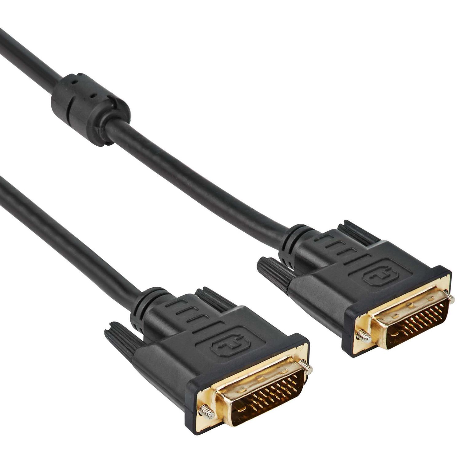 DVI Kabel - DVI-D kabel, Dual Link (24+1 polig), 0.5 Meter.