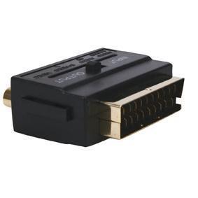 Tulp Verloopstekker - Scart naarTulp, Audio en Video, schakelaar , Verguld.