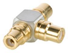 Tulp Verloopstekker - Tulp female naar 2x tulp female,Metaal, Verguld ...