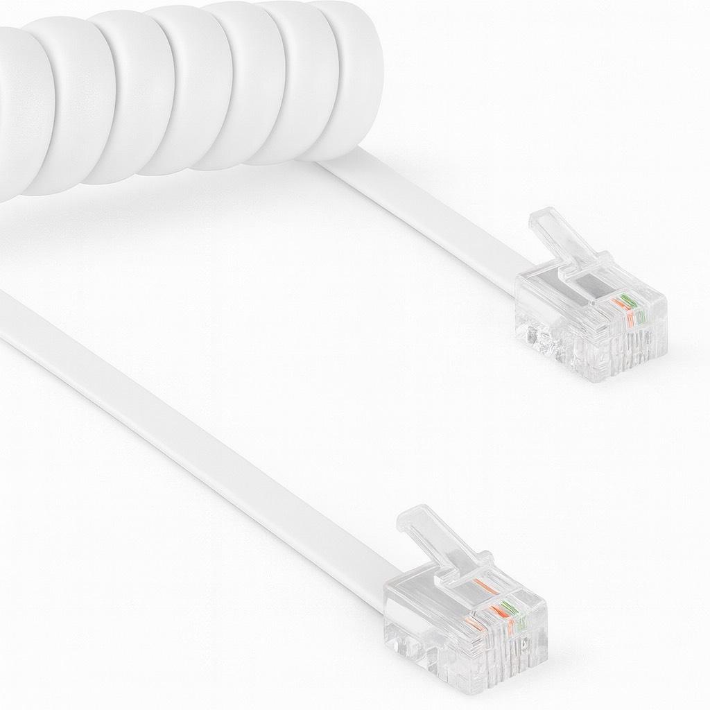 Telefoonhoorn kabel RJ10 - Type: 4-aderig plat gekruld Aansluiting 1 ...