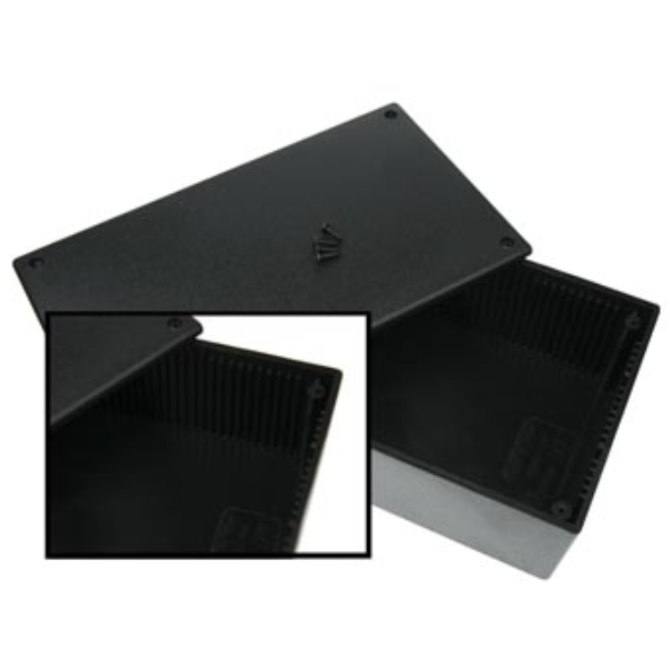 PLASTIC BEHUIZING - ZWART 200 x 110 x 65mm - Plastic behuizing - zwart ...