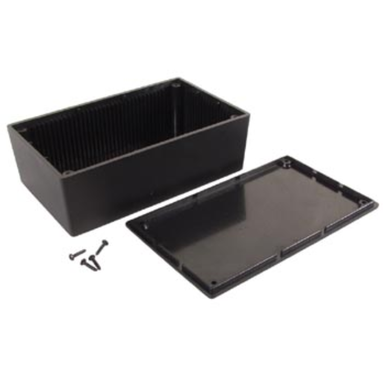 PLASTIC BEHUIZING - ZWART 160 x 95 x 55mm - Plastic behuizing - zwart ...