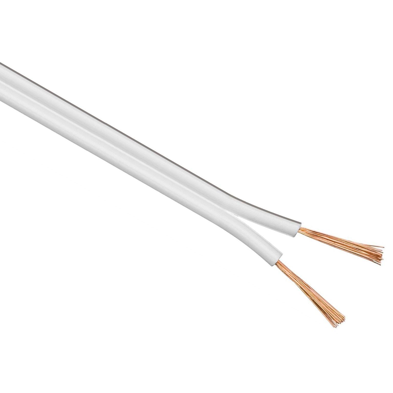 Luidspreker kabel - op rol - Type: OFC, Mantel: PVC - Wit ...