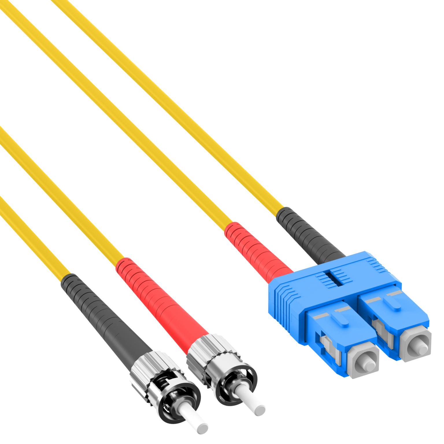 Simplex Jumper SC/SC, 9/125æ, 0.5 m, LSZH, OS2, yellow - Fiber: I-VH 1E ...