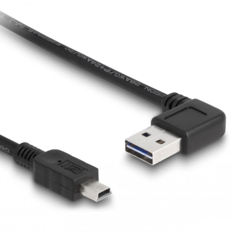 Easy Mini USB Kabel - USB A naar Mini USB Kabel - Haaks - Zwart, Type ...