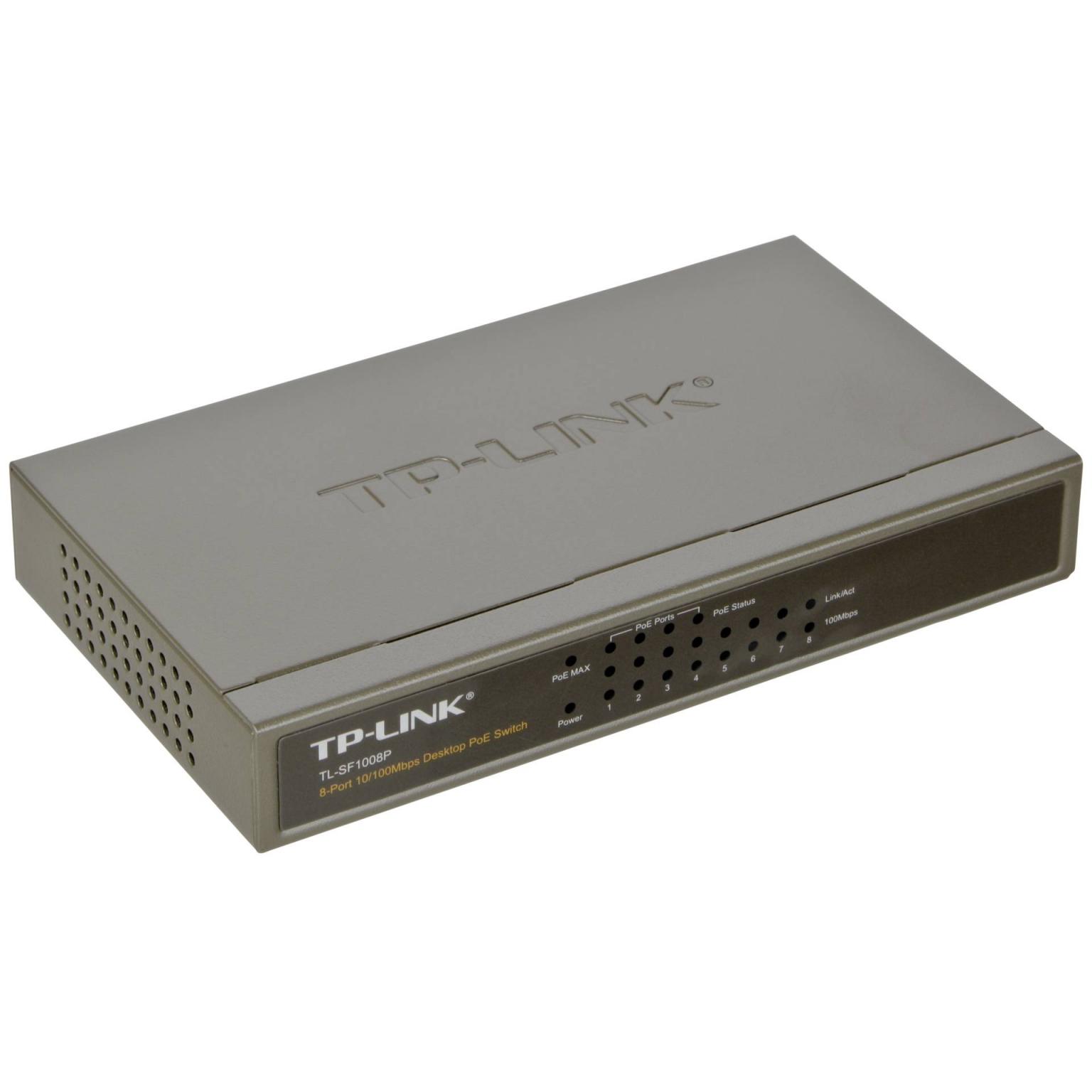 PoE Switch - PoE Switch - 8 Poorts, Merk: TP Link TP-SF1008P ...