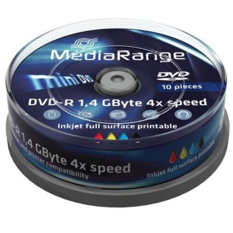 DVD-R spindel - Merk: MediaRange Aantal: 10 stuks Geschikt voor: DVD-R ...