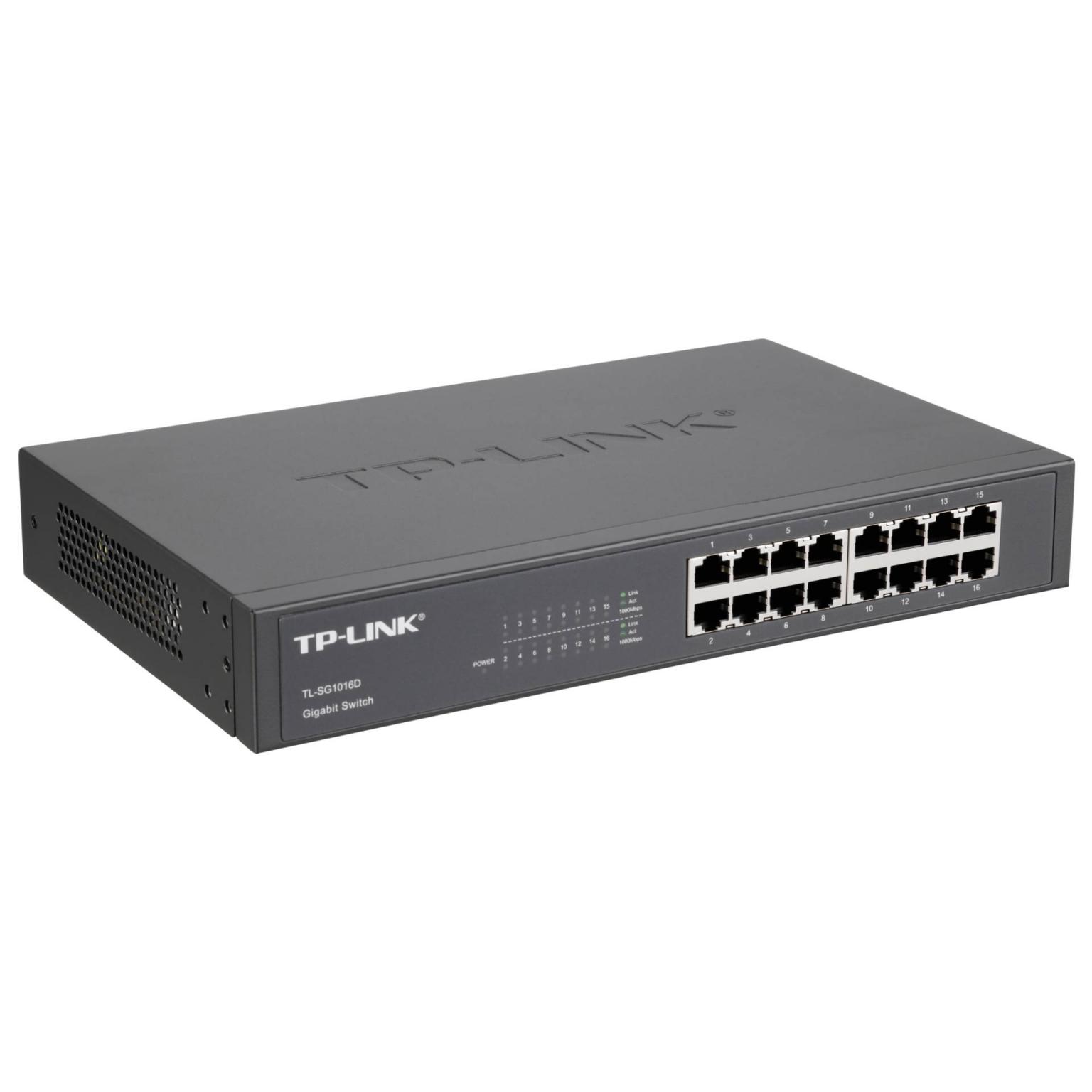 Switch - Switch Hub - 16 Poorts, Merk: TP-Link TL-SG1016D, Type ...