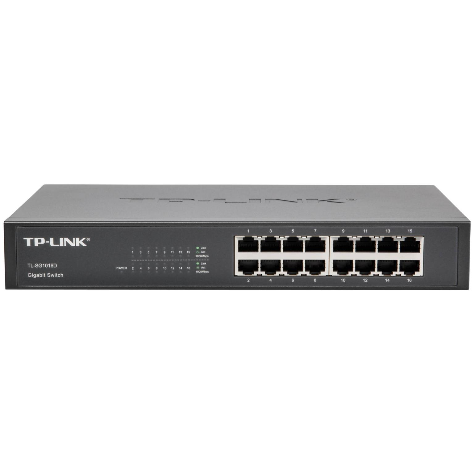 Switch - Switch Hub - 16 Poorts, Merk: TP-Link TL-SG1016D, Type ...