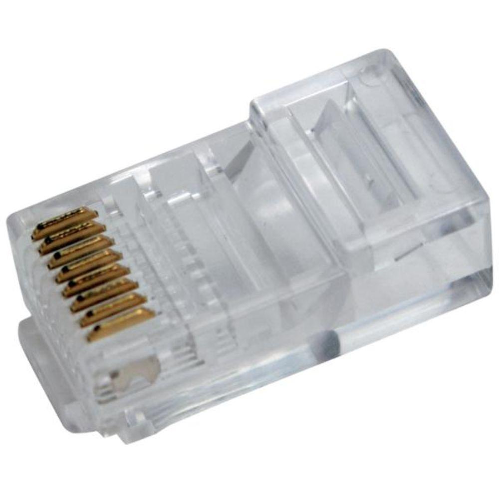 RJ45 stekker - Type: Modulair Aansluiting: RJ45 male Kleur: Transparant