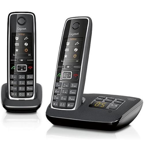 Huistelefoon - Draadloos - 2 handsets - Draadloze huistelefoon - zwart ...