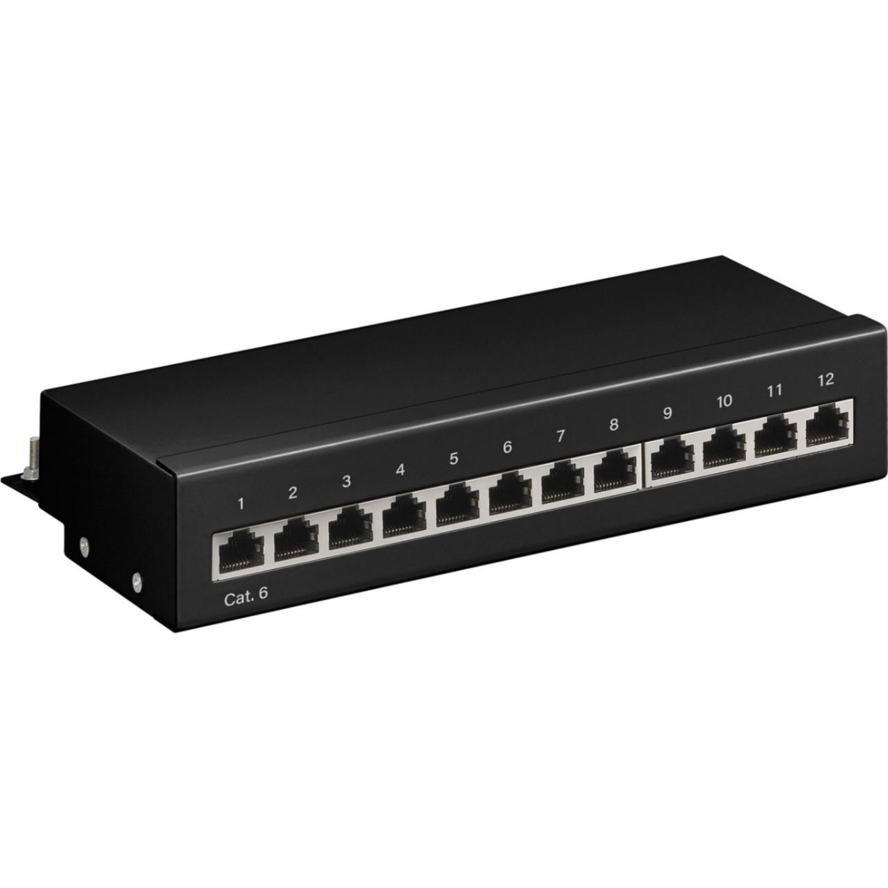 Mini-patch-panel cat. 6 12-Port, RJ45 - Type: 8-port RJ45