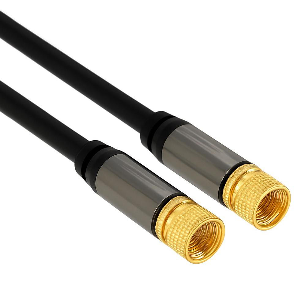 F-connector kabel - Aansluiting 1: F-connector male Aansluiting 2: F ...