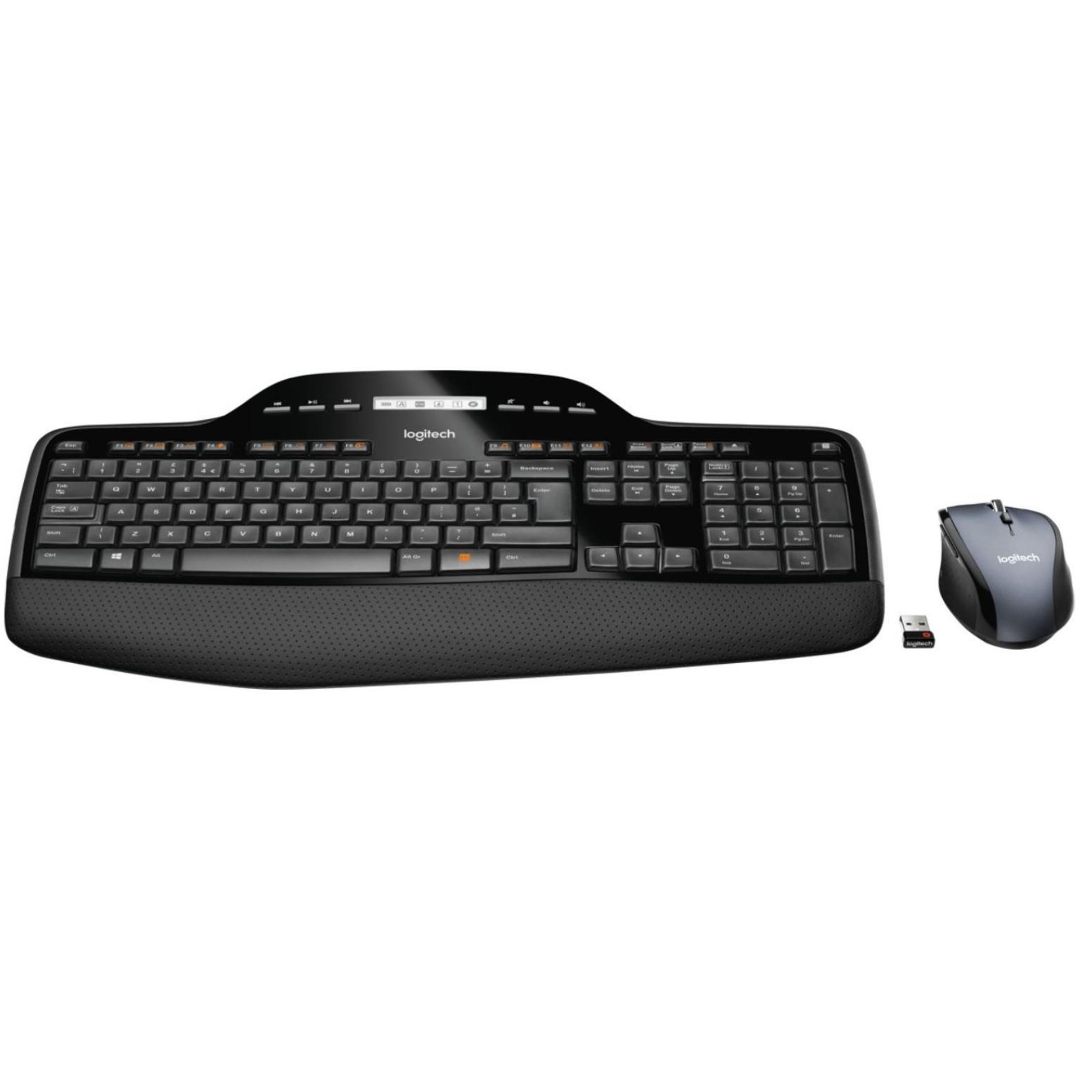Draadloos toetsenbord met muis - Logitech - Merk: Logitech MK170, Indeling: QWERTY - Rubberdome ...