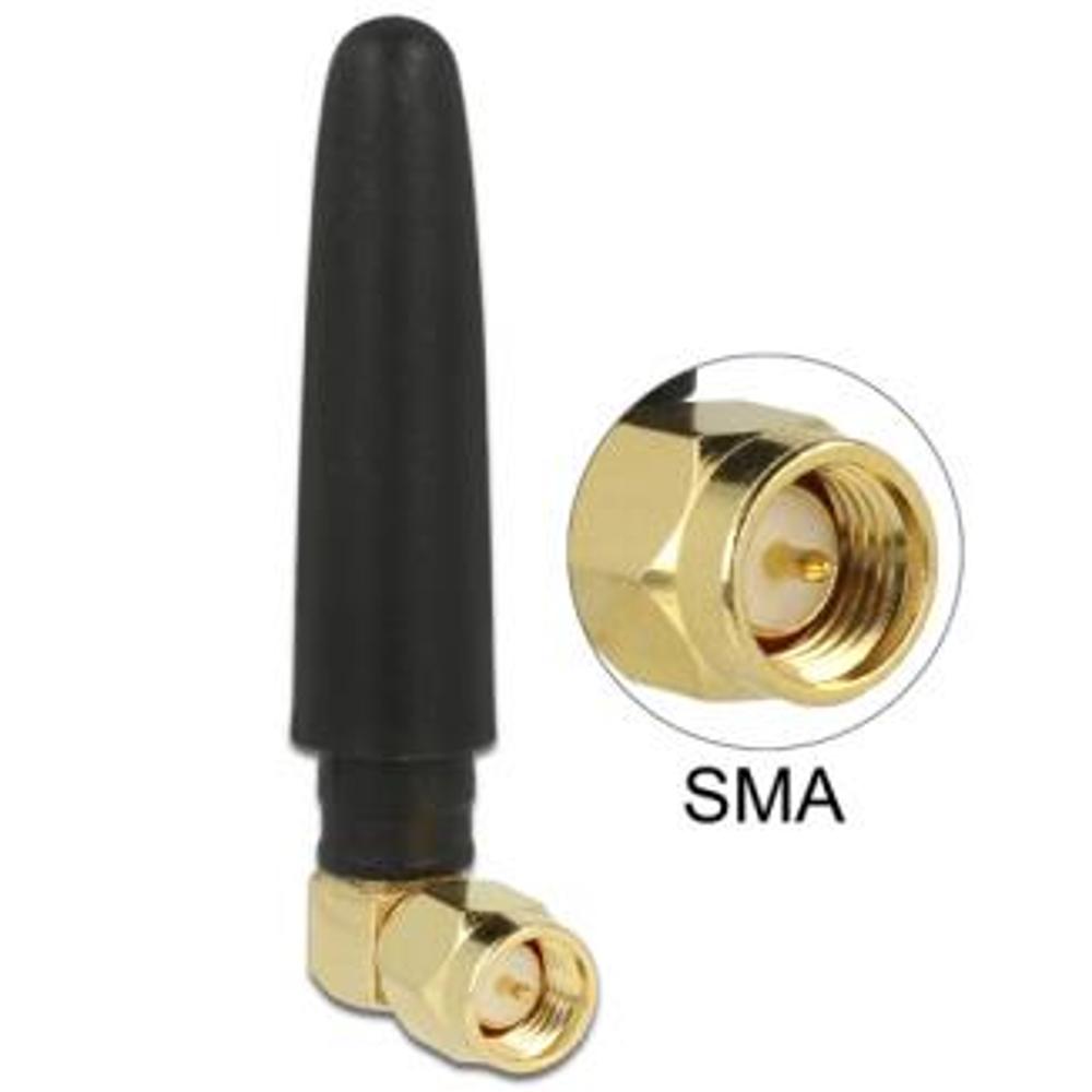 Delock ISM 433 MHz antenne SMA 1 dBi omnidirectioneel flexibel zwart ...