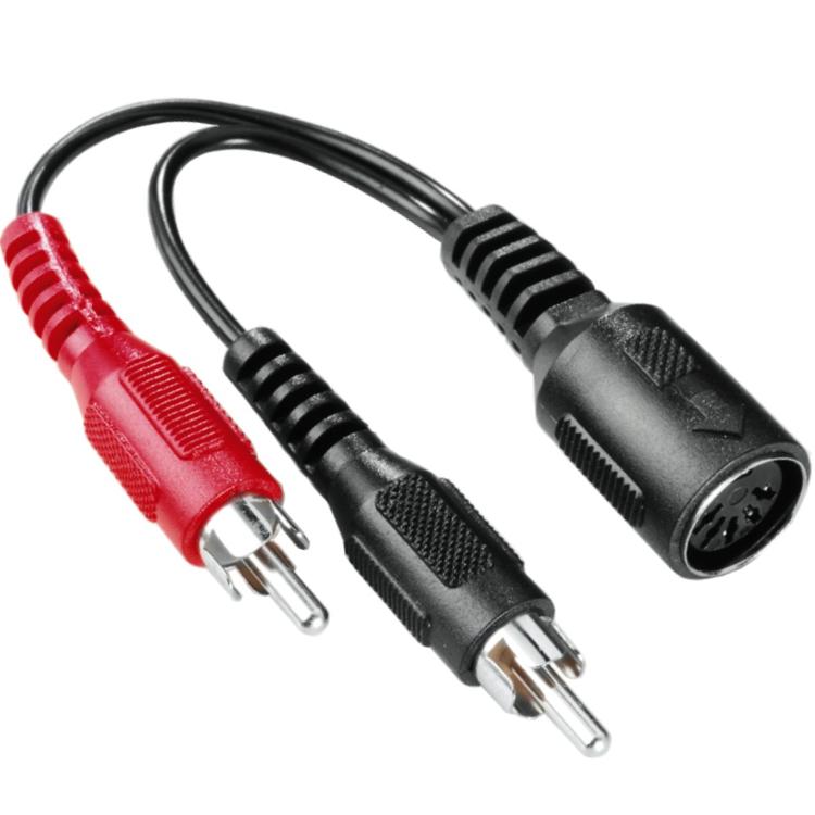 8 polige mini-din kabel - Connector 1: 8 pin mini-DIN female Connector ...