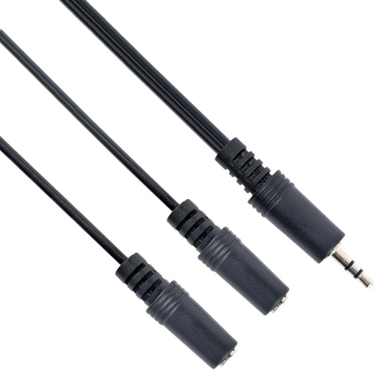 Audio splitter - Ingang: 2x Jack 3.5 mm female Uitgang: Jack 3.5 mm ...