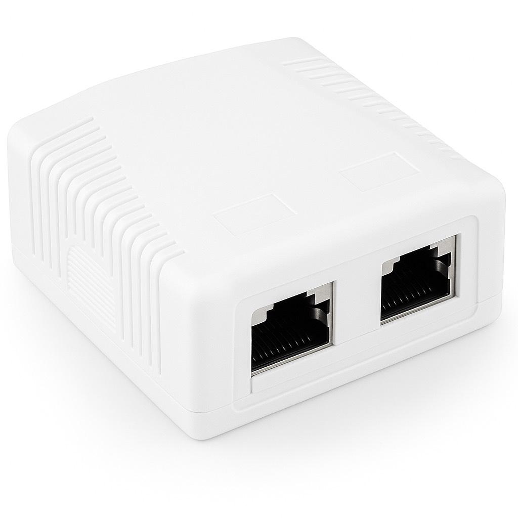 Cat 6 wandcontactdoos - opbouw - Soort: Cat 6, Aansluiting 1: LSA ...