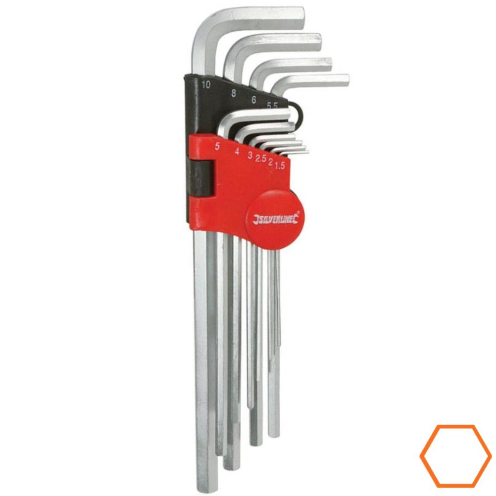 10-delige metrische inbussleutel set, Expert - 1,5 - 10 mm