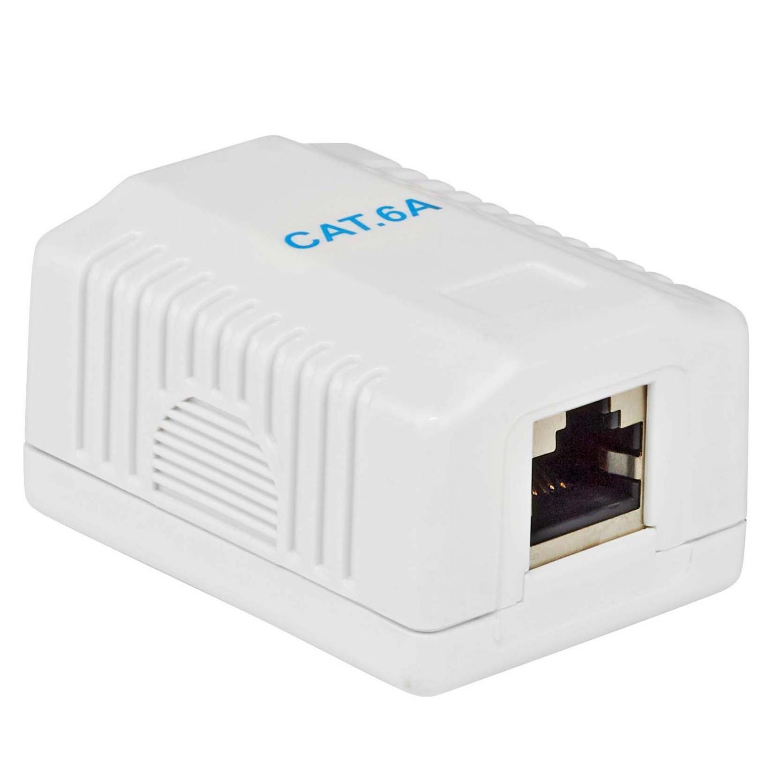 Cat 6 wandcontactdoos - inbouw en opbouw - Soort: Cat 6, Aansluiting 1 ...