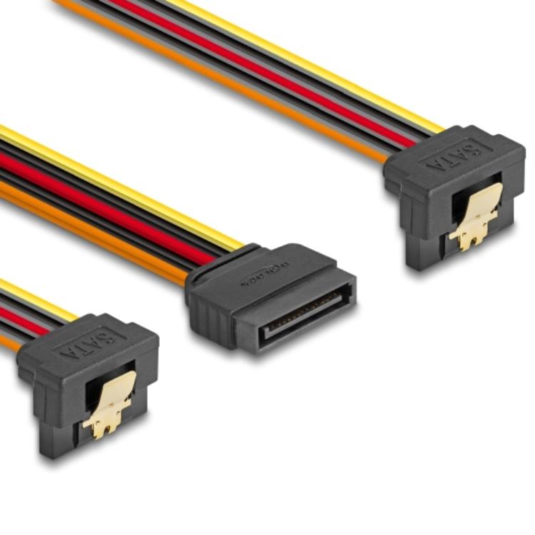 Delock kabel SATA 15 pins voedingsconnector met snap-in functie > 2 x ...