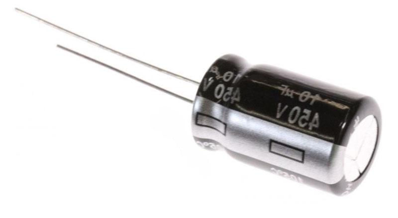 Condensator - Condensator, Type: Radiaal Elco - 10µF, Spanning: 450V ...