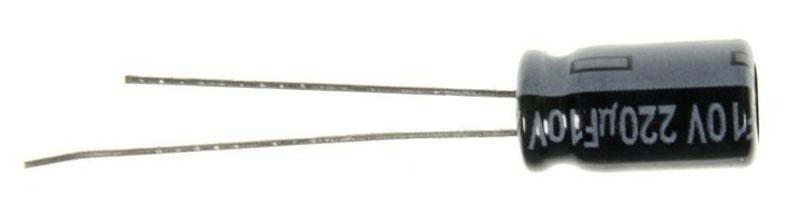 Condensator - Condensator, Type: Radiaal Elco - 220µF, Spanning: 10V ...
