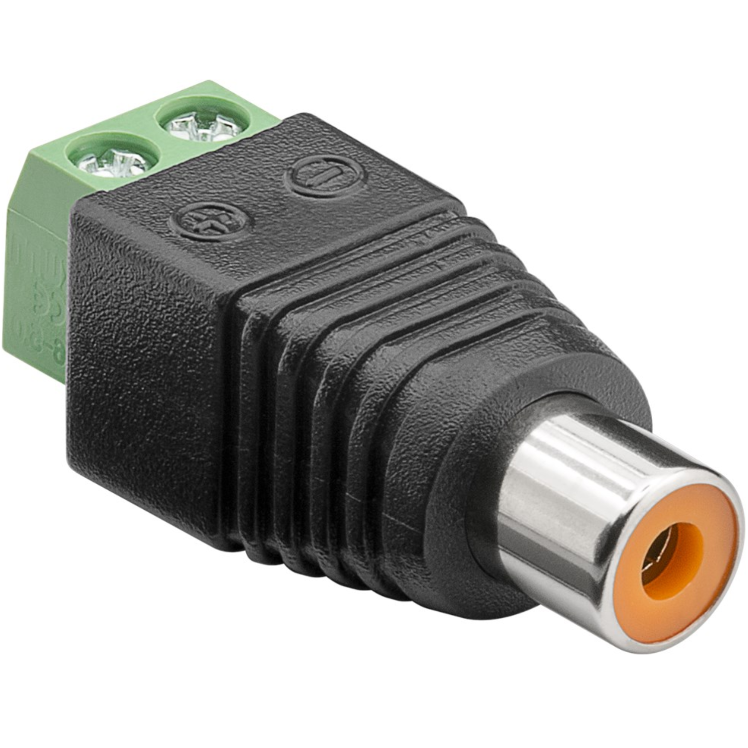 Tulp Stekker - Tulp stekker, Female, Plastic, Zwart.