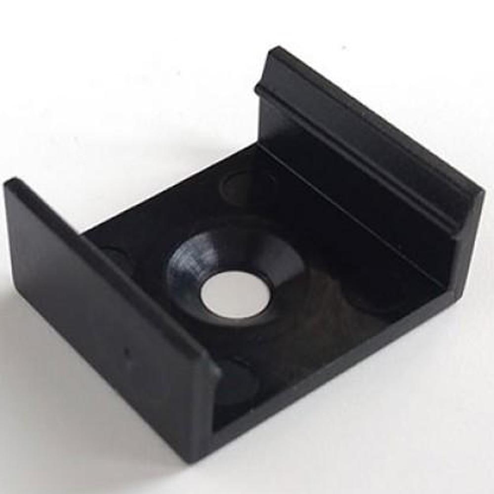 Mounting clip - Materiaal: Aluminium Kleur: Zwart