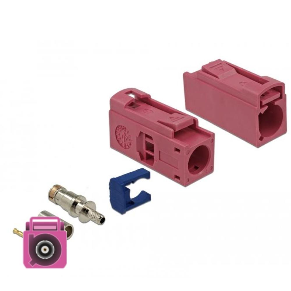 FAKRA H-bus voor krimpen - Aansluiting: FAKRA H female Kabeltype: RG ...