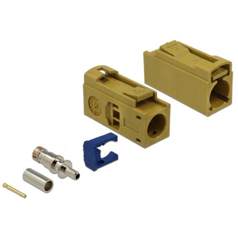 FAKRA K-bus voor krimpen - Aansluiting: FAKRA K female Kabeltype: RG ...