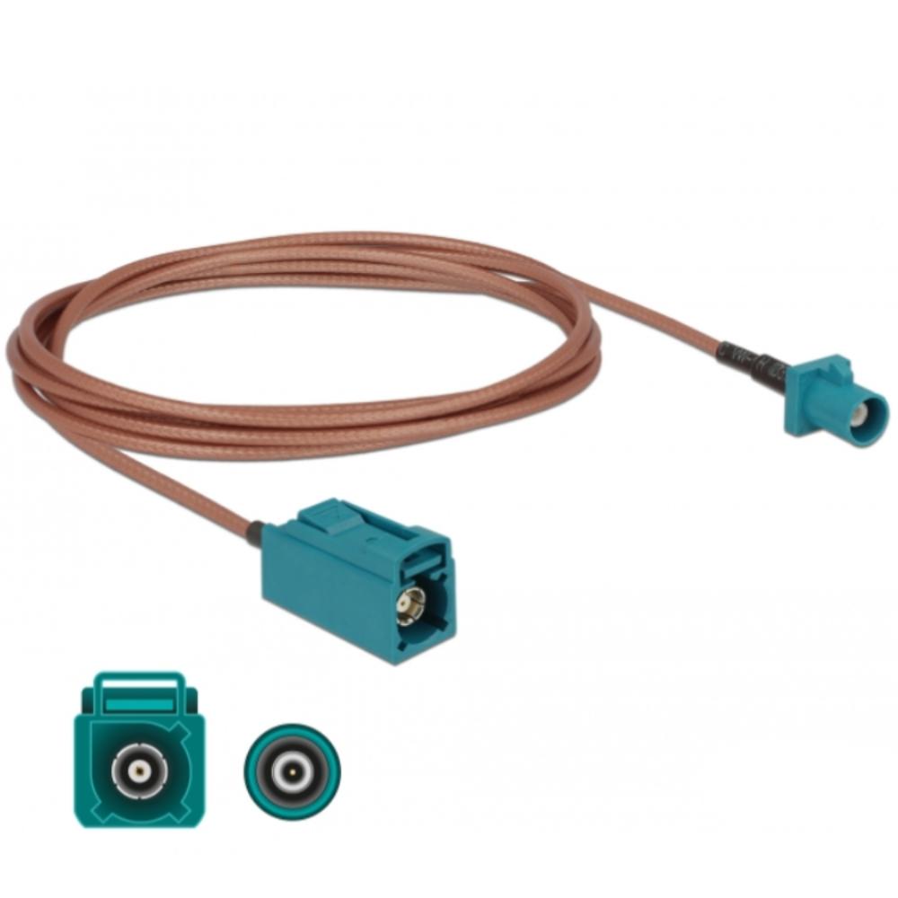 Antennekabel - Kabeltype: RG-316 Aansluiting 1: FAKRA C female Aansluiting 2: FAKRA C female ...