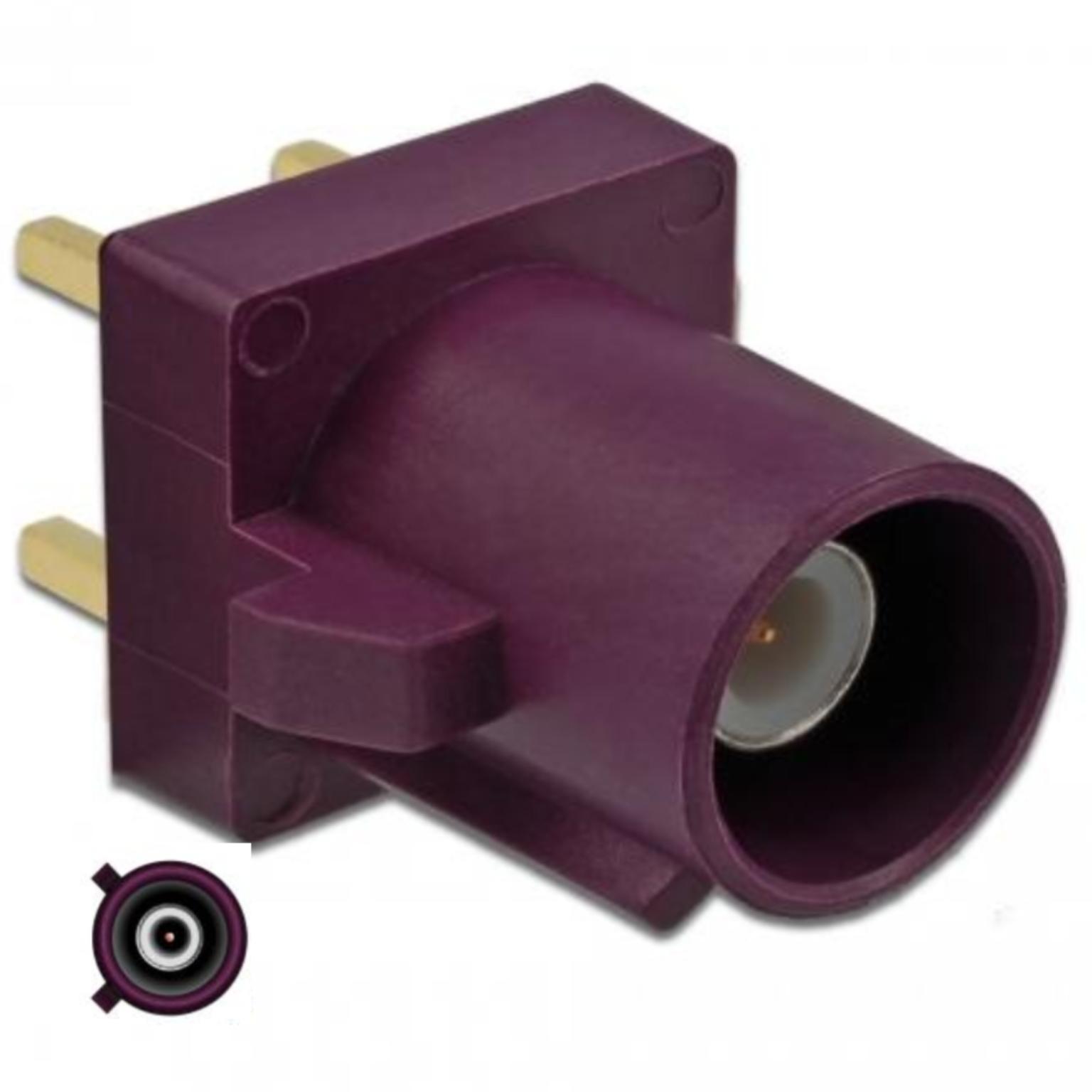 FAKRA D PCB connector - Aansluiting: FAKRA D male Kabeltype: RG-174, RG ...