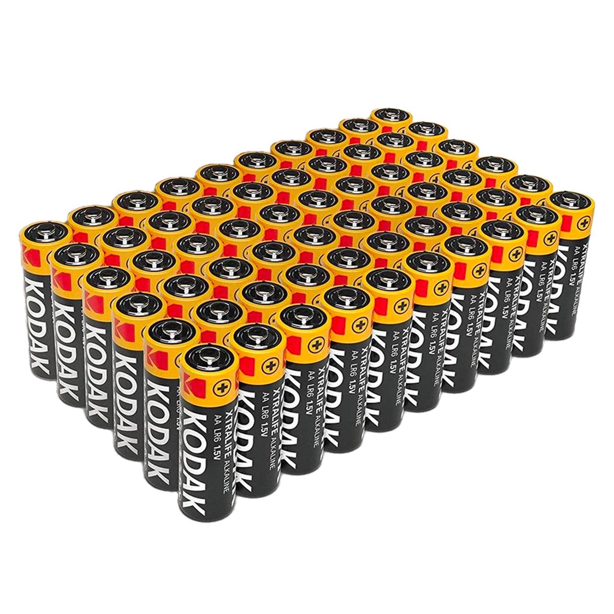AA Batterij - Alkaline - Merk: Kodak - Xtralife Aantal: 60 batterijen ...