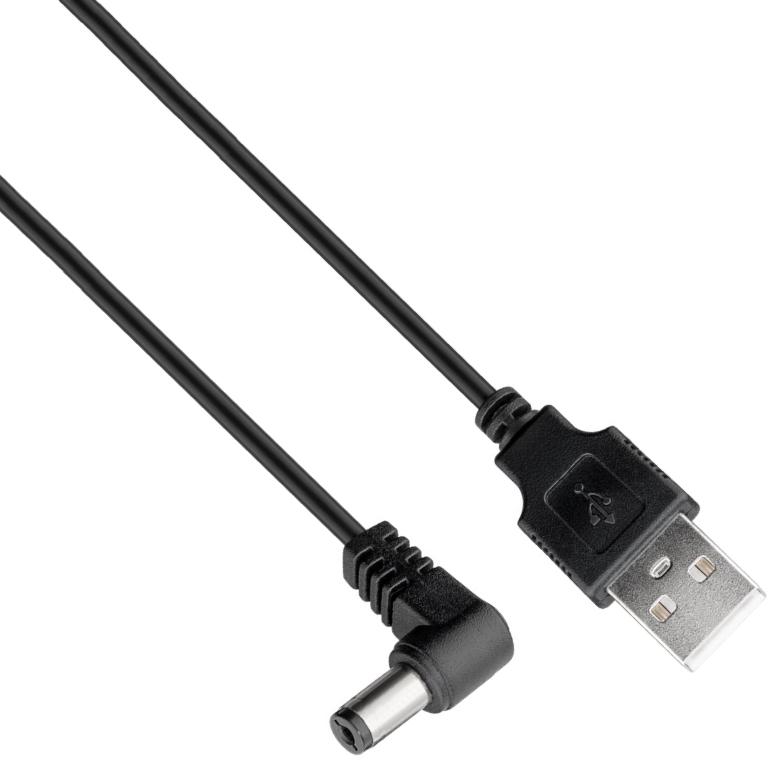 USB naar DC kabel - Plugmaat: 5.5 x 2.5 mm Aansluiting: USB A male ...