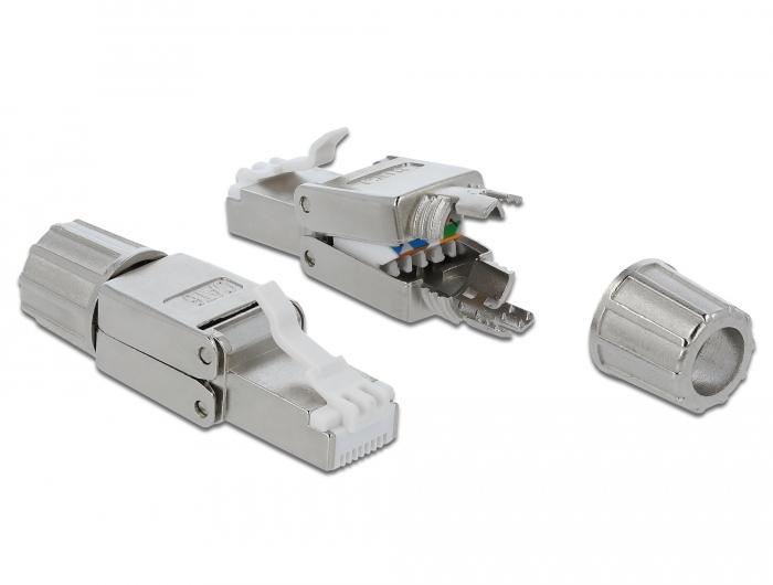 Delock RJ45-stekker Cat.6 STP zonder gereedschap - Deze RJ45-stekker ...