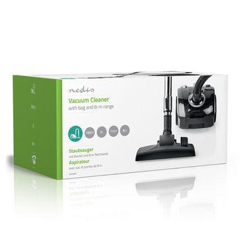 Stofzuiger - Soort: Met zak Capaciteit: 2 liter Kleur: Zwart