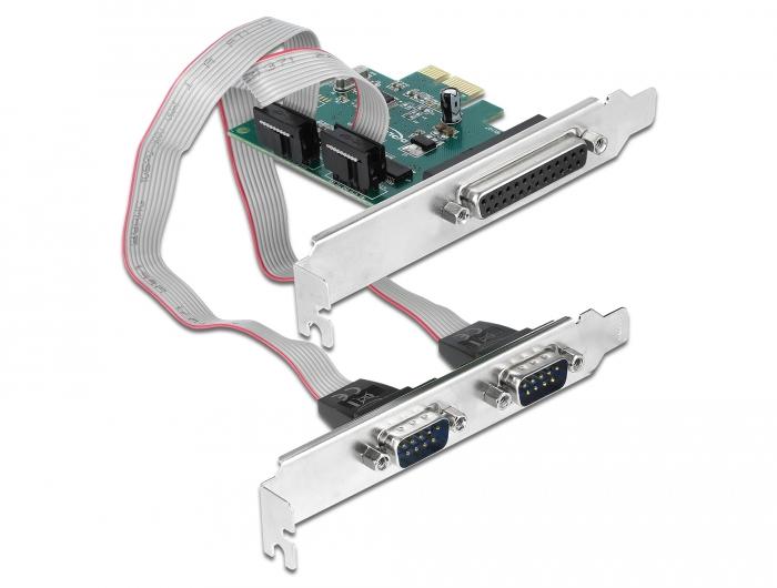 Delock PCI Express-kaart naar 2 x seriële RS-232 + 1 x parallelle IEE ...