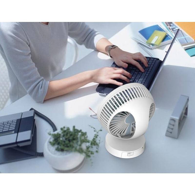 DESIGN VENTILATOR MET USB-AANSLUITING - OPLAADBAAR - WIT/ZWART ...