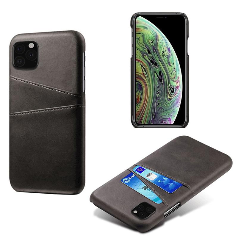 iPhone 11 Pro Max - Backcover leer - Zwart - iPhone 11 Pro Max ...