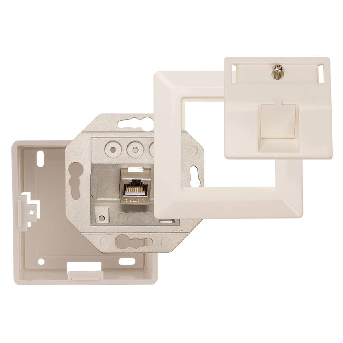 Cat 6 wandcontactdoos - Inbouw - Soort: Cat 6, Aansluiting 1: LSA ...