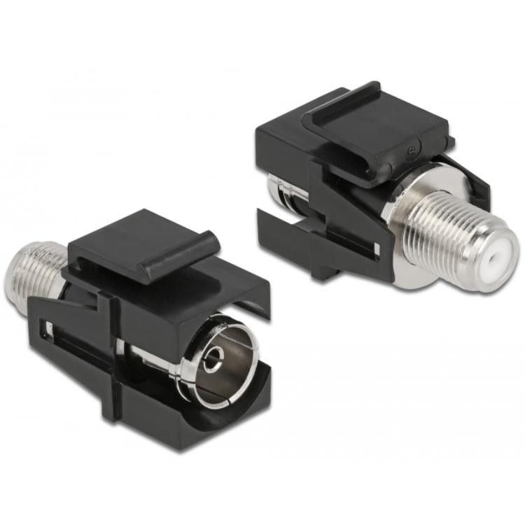 Keystone - F-Connector naar IEC - Keystone - Zwart, Type: IEC ...
