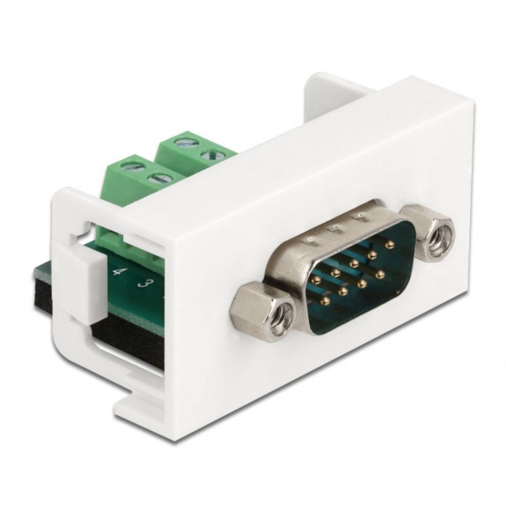 D-Sub module - Extern: D-sub 9p male Intern: 10-pin aansluitblok ...