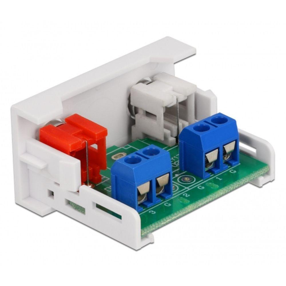 RCA module - Extern: 2x RCA female Intern: 4-pins aansluitblok Geschikt ...