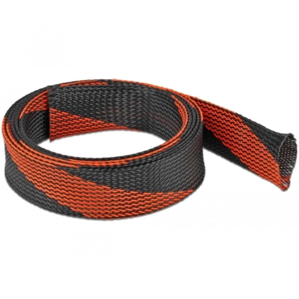 Kabelmantel - Merk: Delock Materiaal: Polyester Kleur: Zwart/rood ...