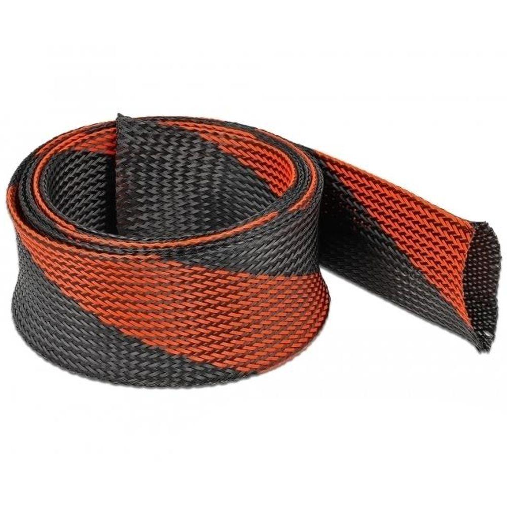 Kabelmantel - Merk: Delock Materiaal: Polyester Kleur: Zwart/rood ...