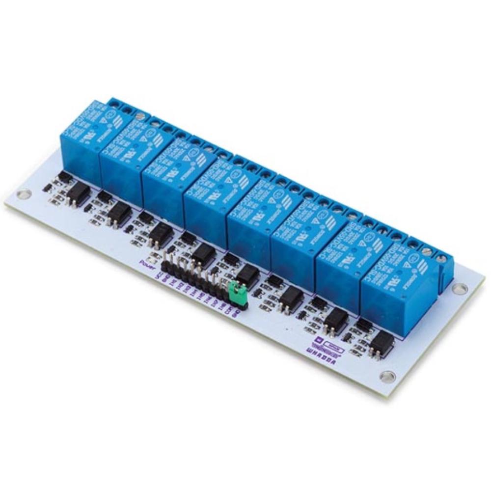 Relais module - Aansluiting: 8 kanalen Montage: Printplaat ...